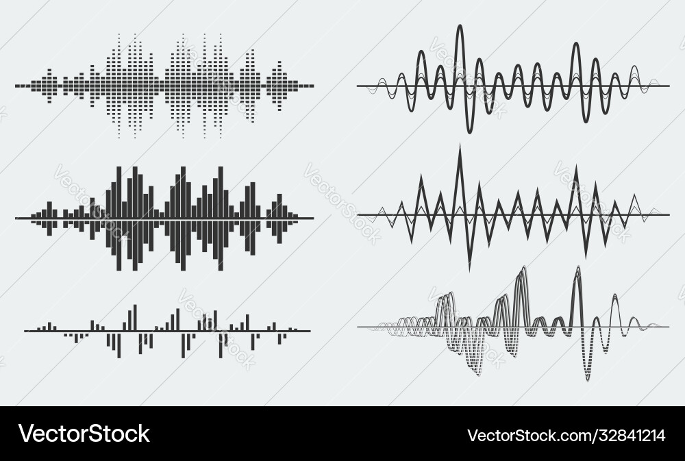 Sound waves Royalty Free Vector Image - VectorStock
