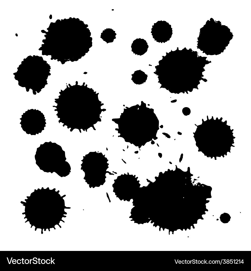 Splatter set Royalty Free Vector Image - VectorStock