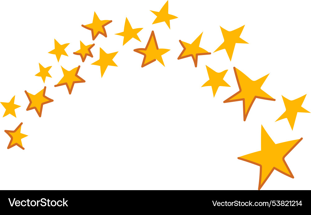 Universe magic star arch cartoon Royalty Free Vector Image