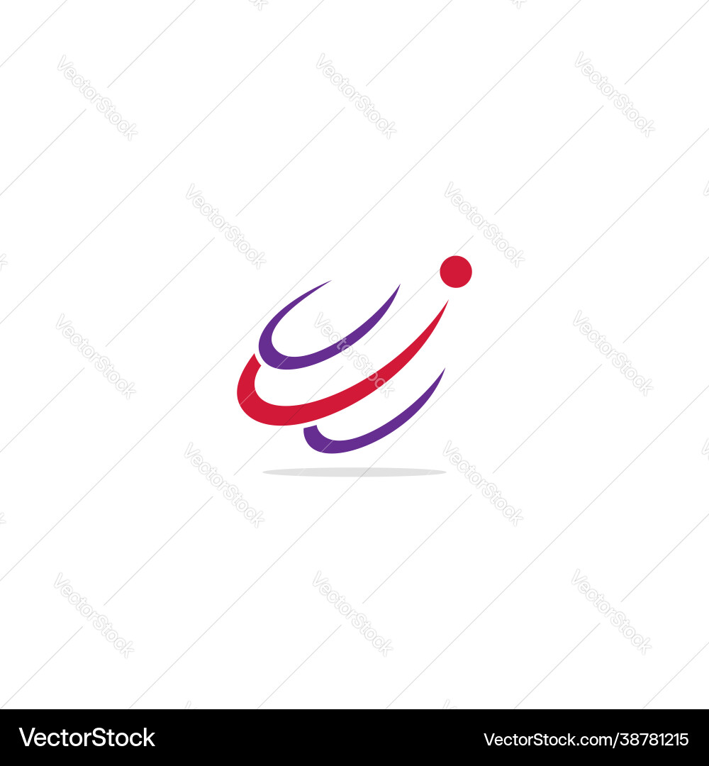 Abstract curve active company logo Royalty Free Vector Image
