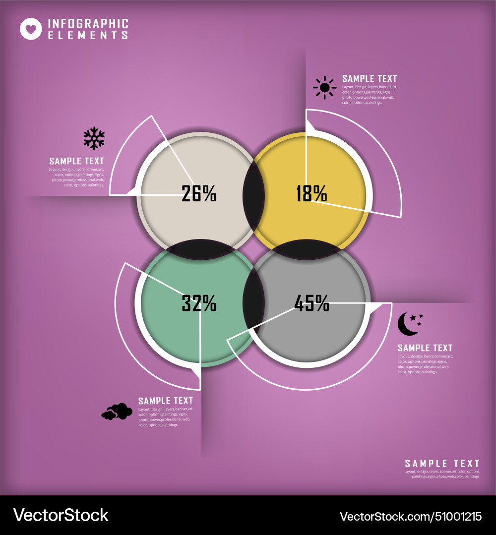 Abstract pie chart infographics Royalty Free Vector Image