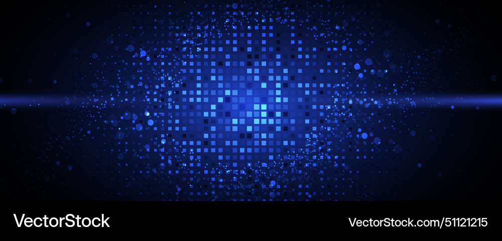 Abstract technology digital circles of particles Vector Image