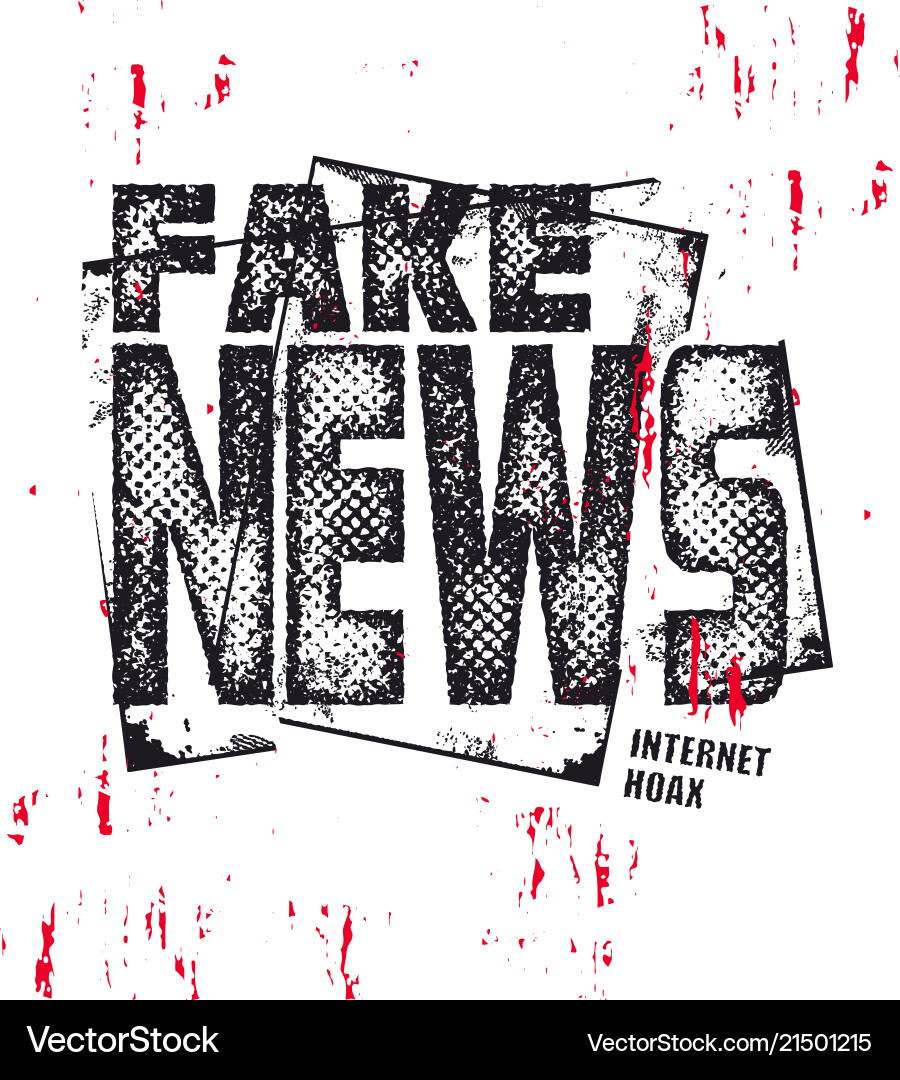 Fake news text Royalty Free Vector Image - VectorStock