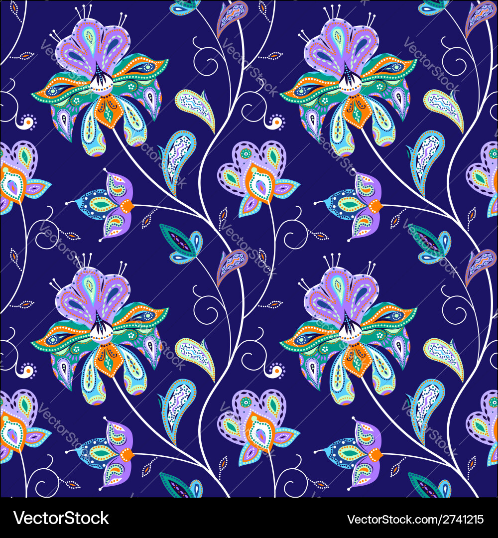 Indian pattern 01 Royalty Free Vector Image - VectorStock