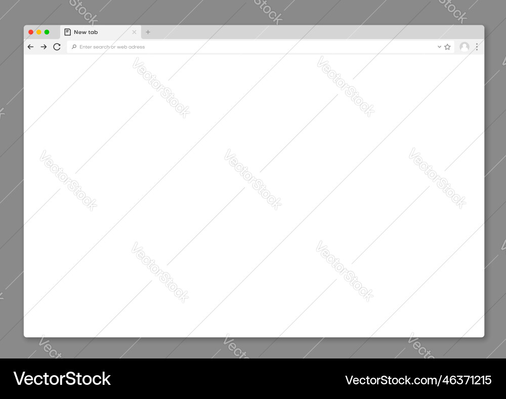 Internet web browser window interface page tab Vector Image