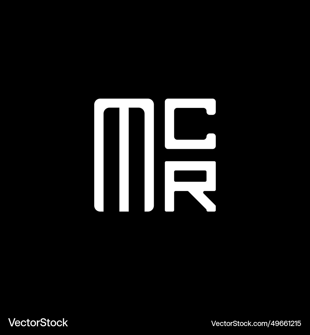 Mcr letter logo design simple and modern Vector Image