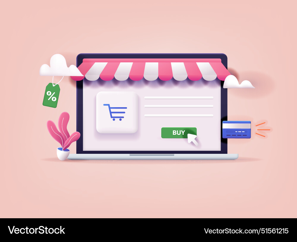 Online shoppingdesign graphic elements signs Vector Image