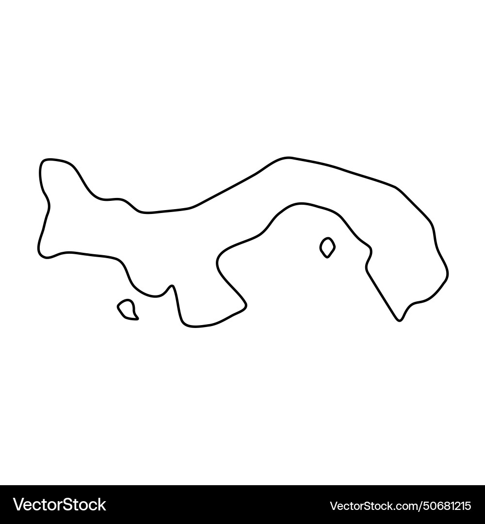 Panama simplified outline map Royalty Free Vector Image