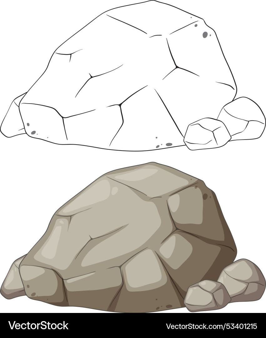 Rocks and boulders Royalty Free Vector Image - VectorStock