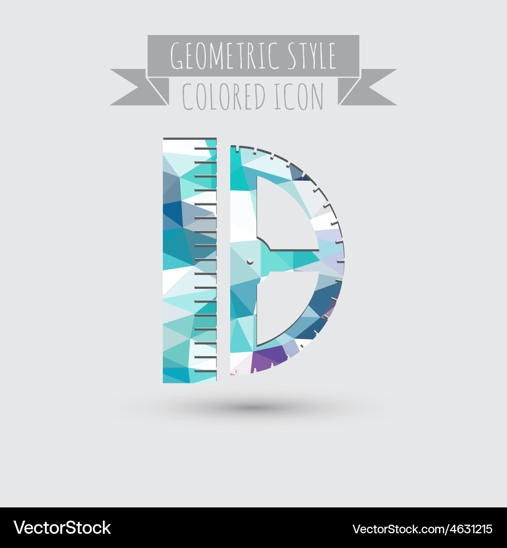 Ruler and protractor characters geometry education