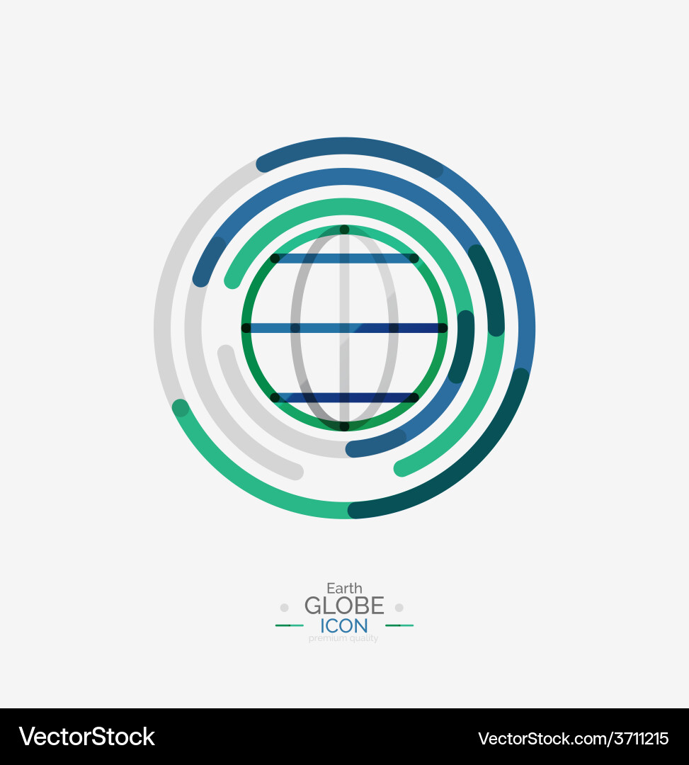 World globe logo stamp Royalty Free Vector Image