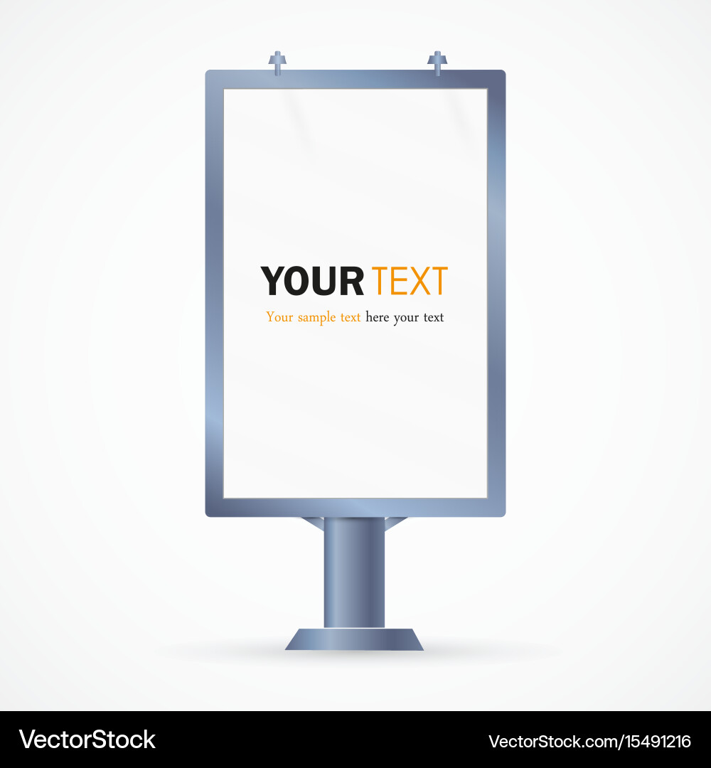 Billboard the layout for your advertisement Vector Image