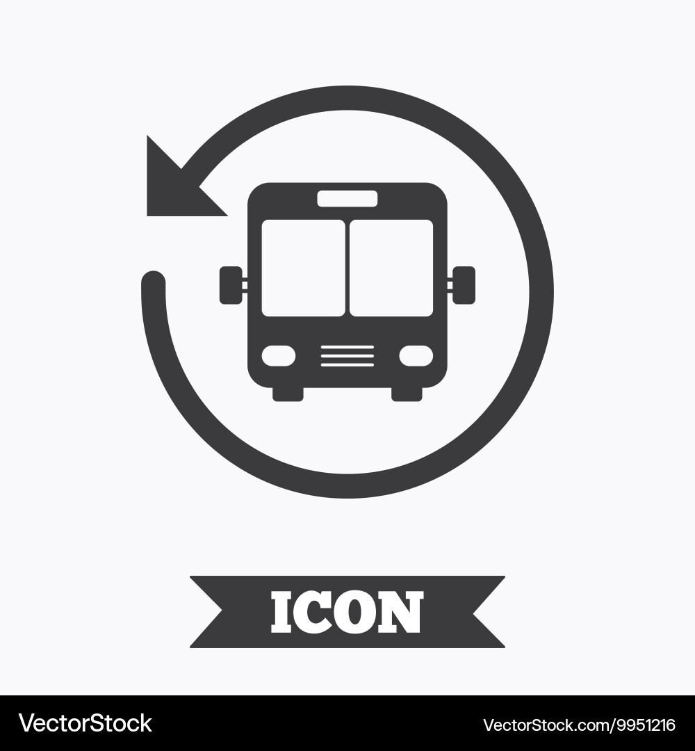 Bus Stop Icon - Public Transport Symbol Royalty Free Vector