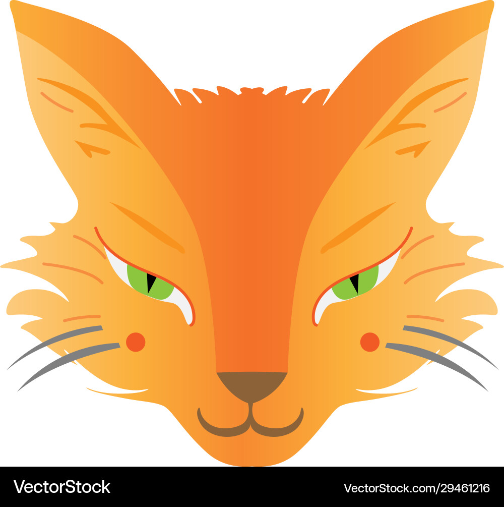 Süße Fuchs Gesicht Charakter Tattoo Design für Haustier