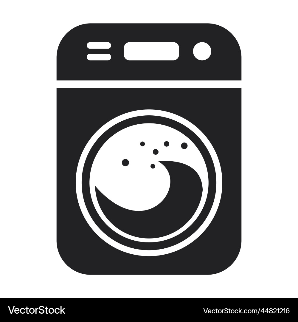 Laundry Washing Machine Icon Royalty Free Vector Image