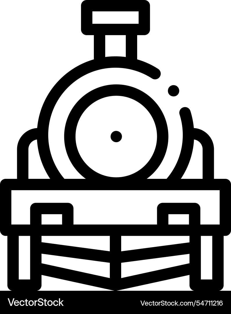 Locomotive icon thin linear style design isolated Vector Image