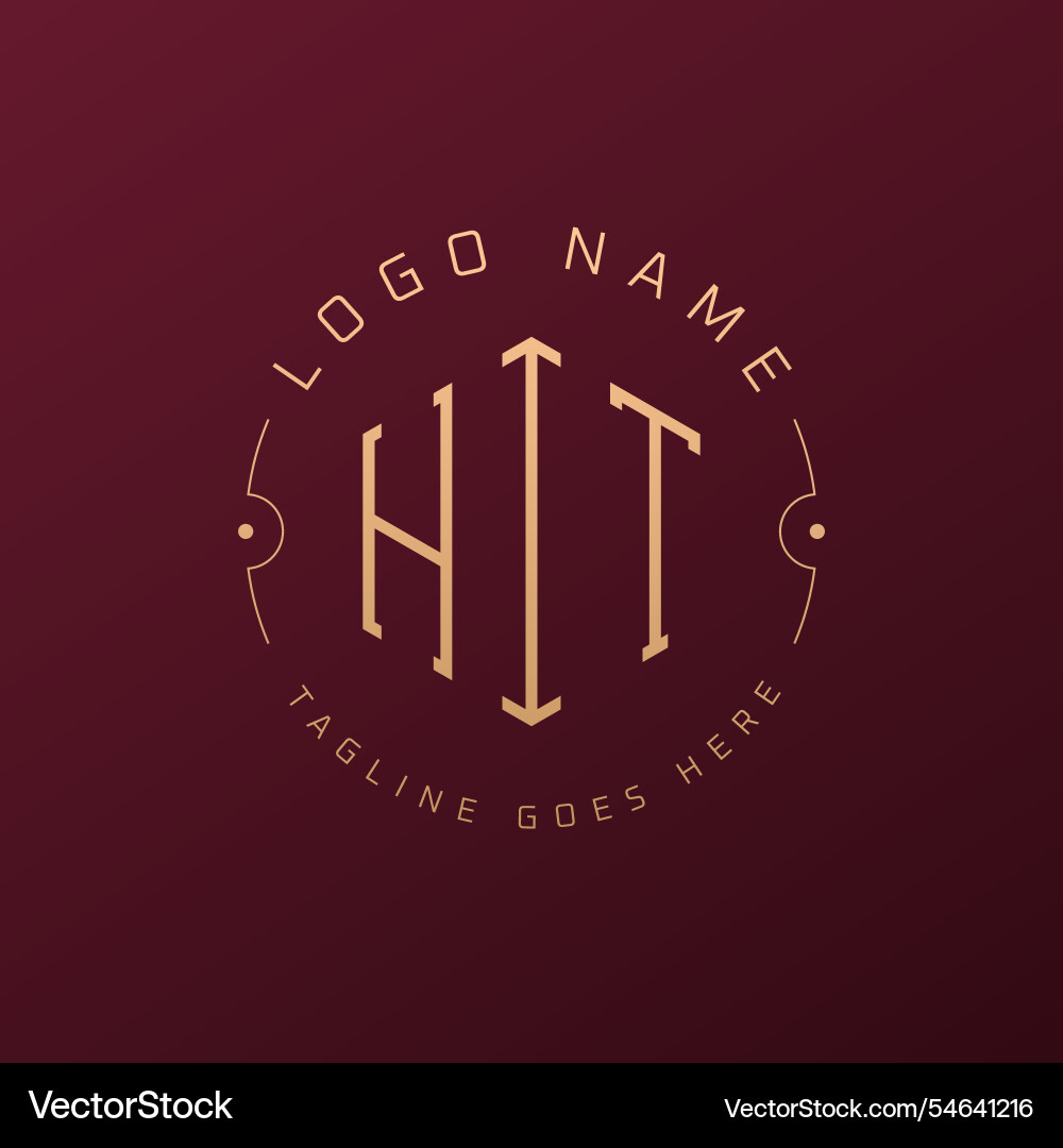 Luxury hit logo design elegant letter Royalty Free Vector