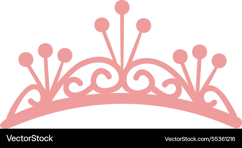 Pink tiara representing royalty elegance Vector Image