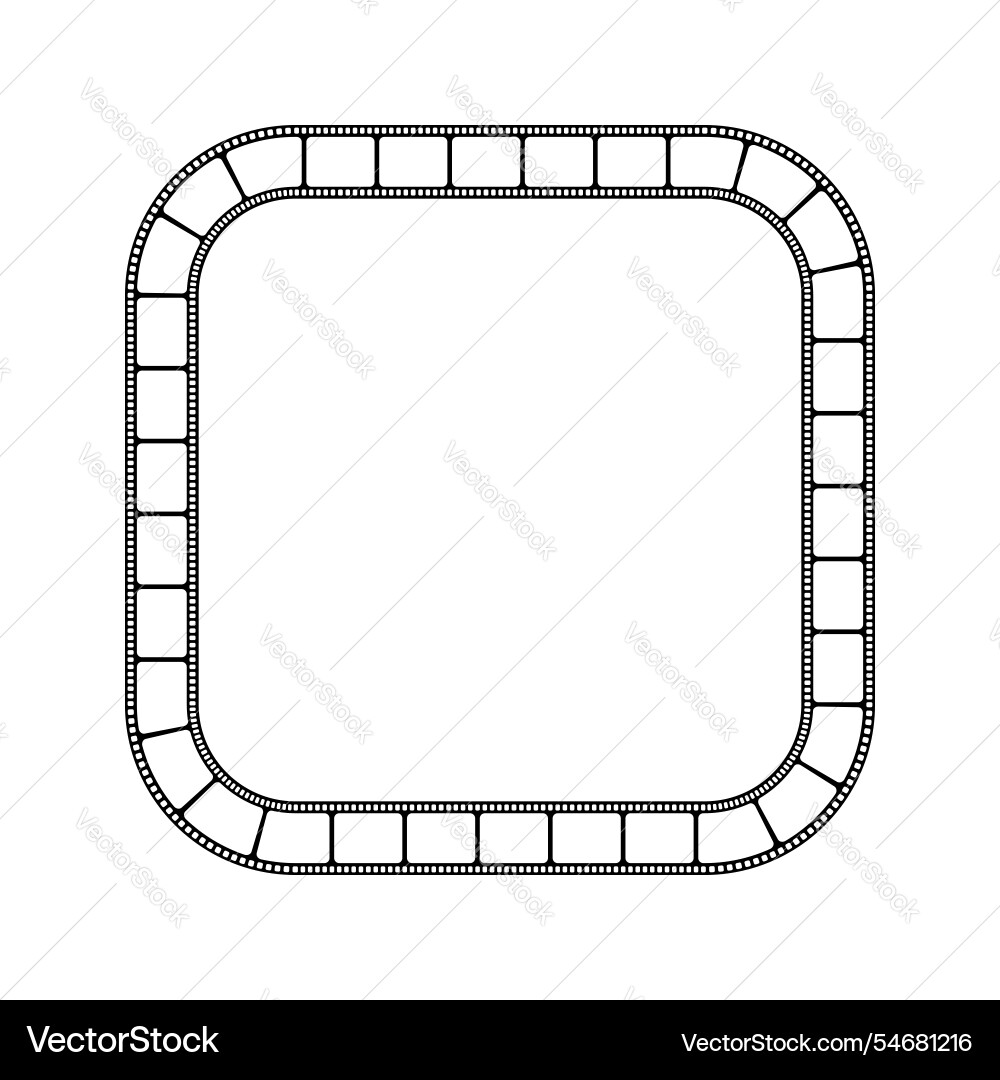 Square frame with film strip as a border video Vector Image