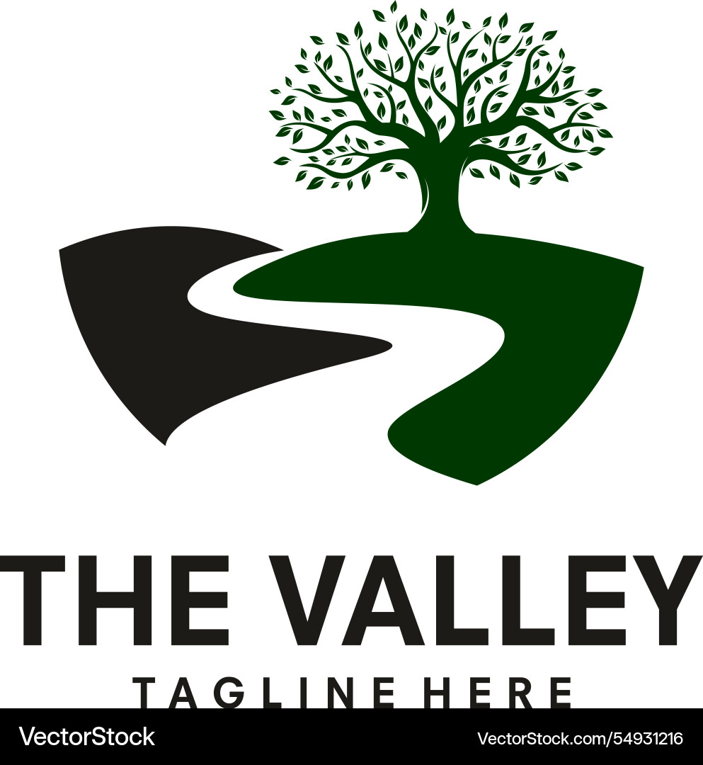 Valley logo design template Royalty Free Vector Image