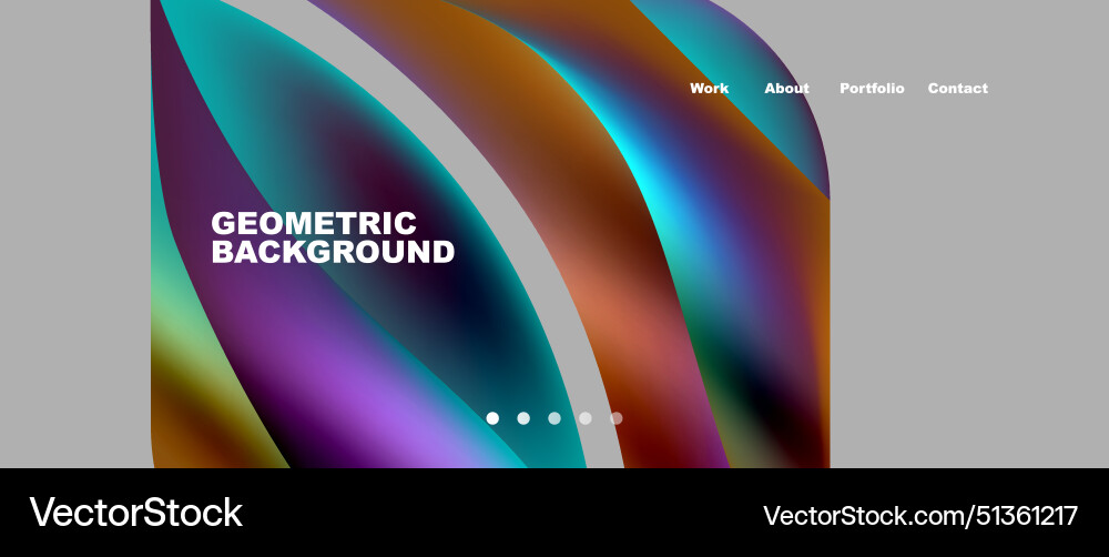 Dynamic flowing shapes concept design composition Vector Image