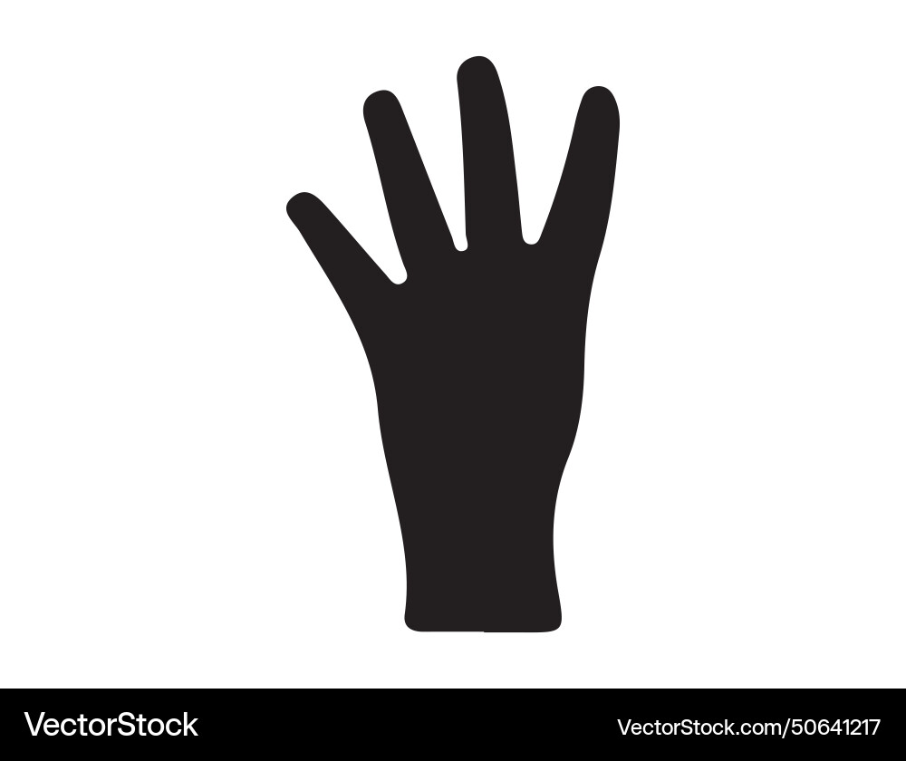 Hand gesture silhouette art Royalty Free Vector Image