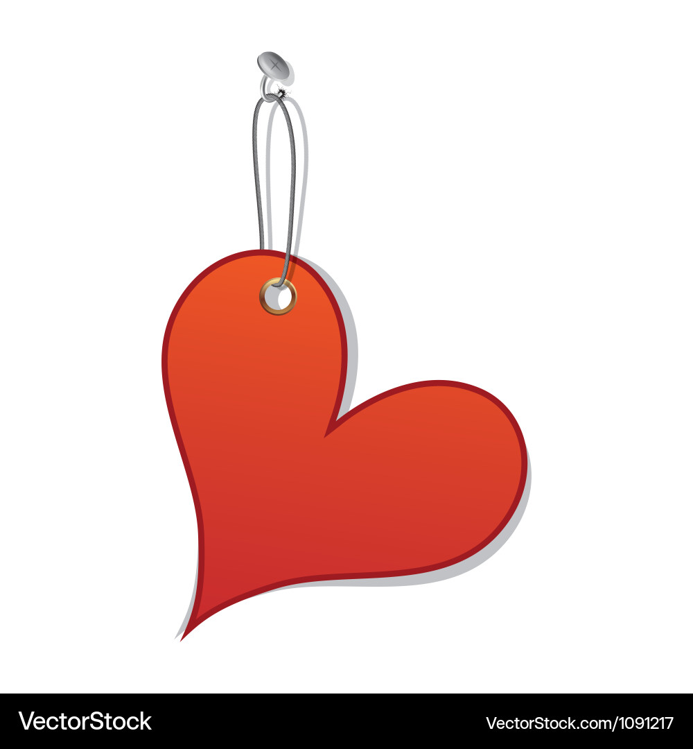 Heart Love Tag - Valentine Symbol Royalty Free Vector Image