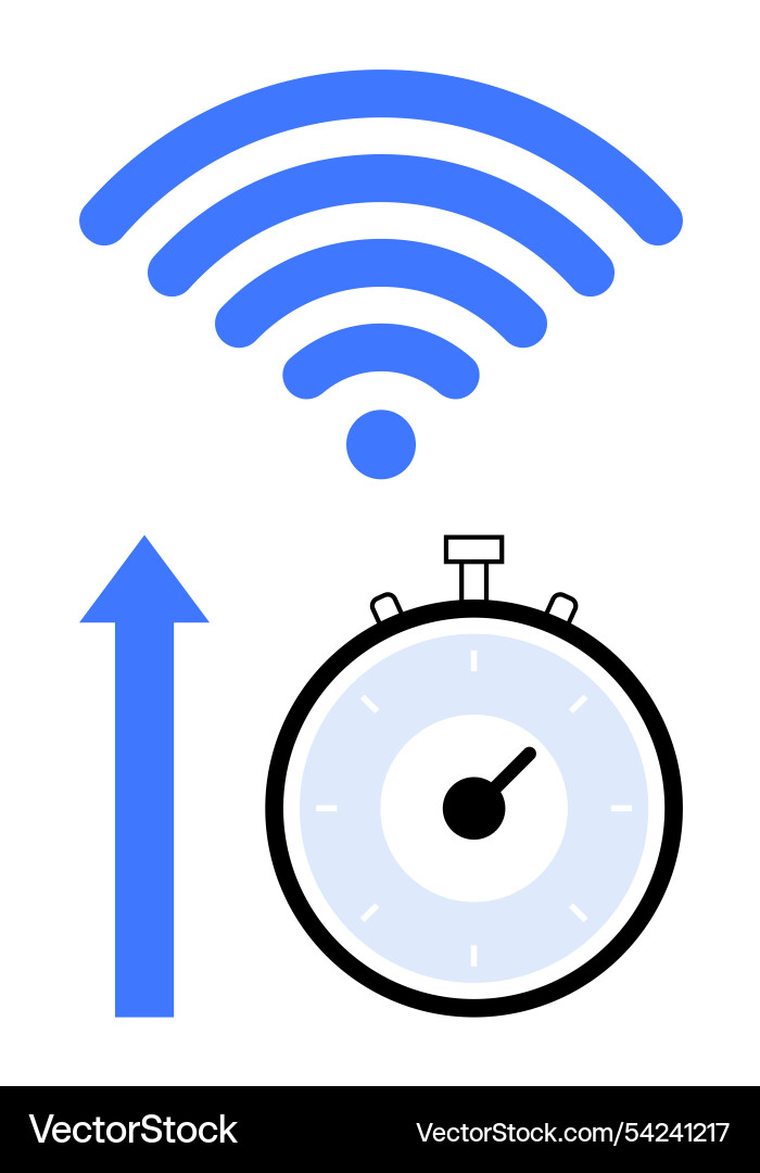 Increasing internet speed with rapid connection Vector Image