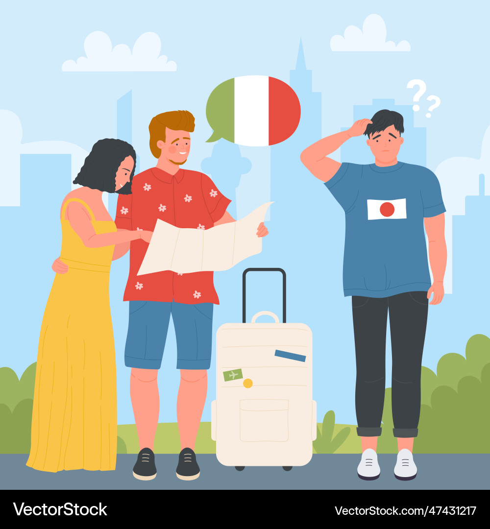 Language barrier and poor communication during Vector Image