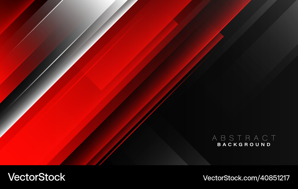 Modern abstract red white and black geometric Vector Image