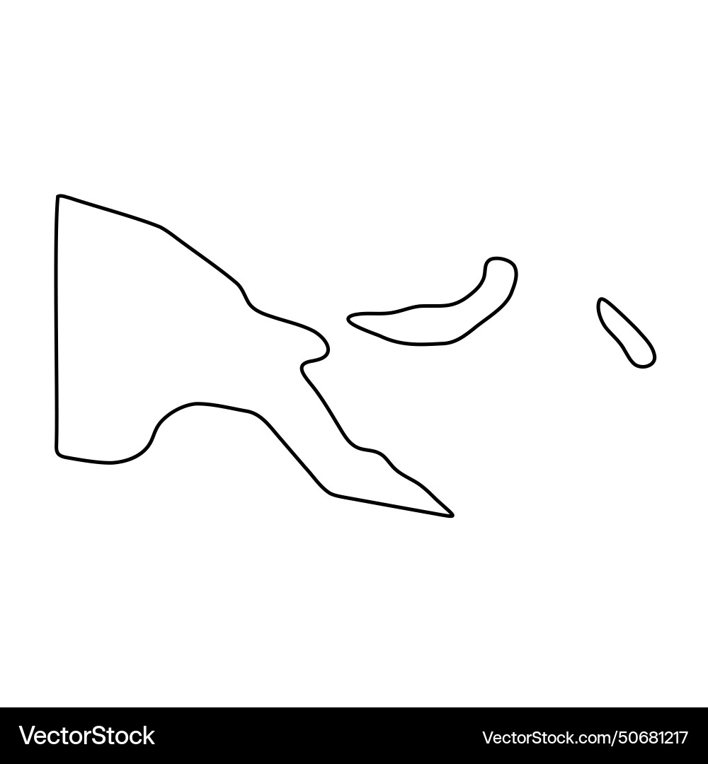 Papua new guinea simplified outline map Royalty Free Vector