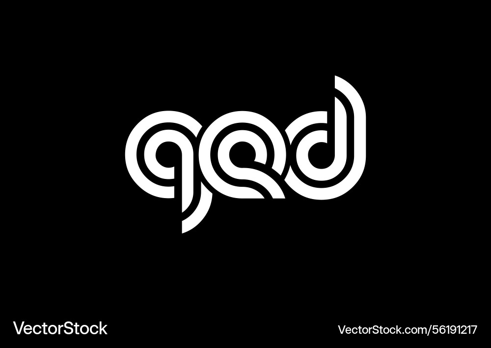 Qed creative unique modern letter logo design Vector Image