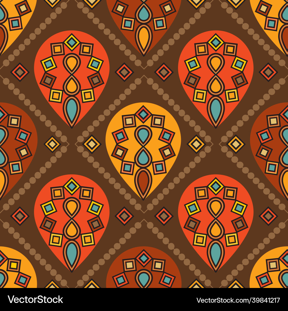 Seamless african shweshwe design pattern Vector Image