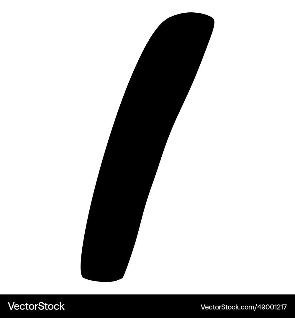 Slash punctuation stroke Royalty Free Vector Image