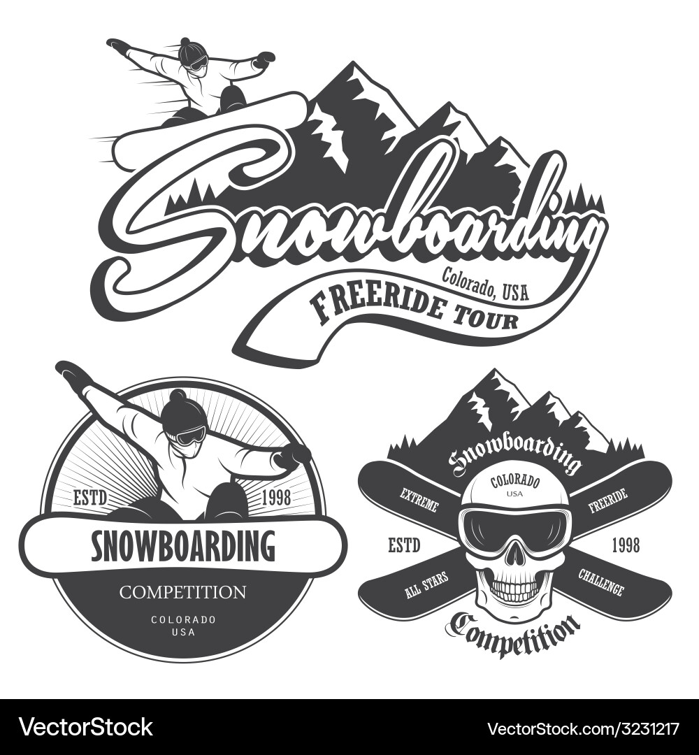 Snowboard 1 Royalty Free Vector Image - VectorStock