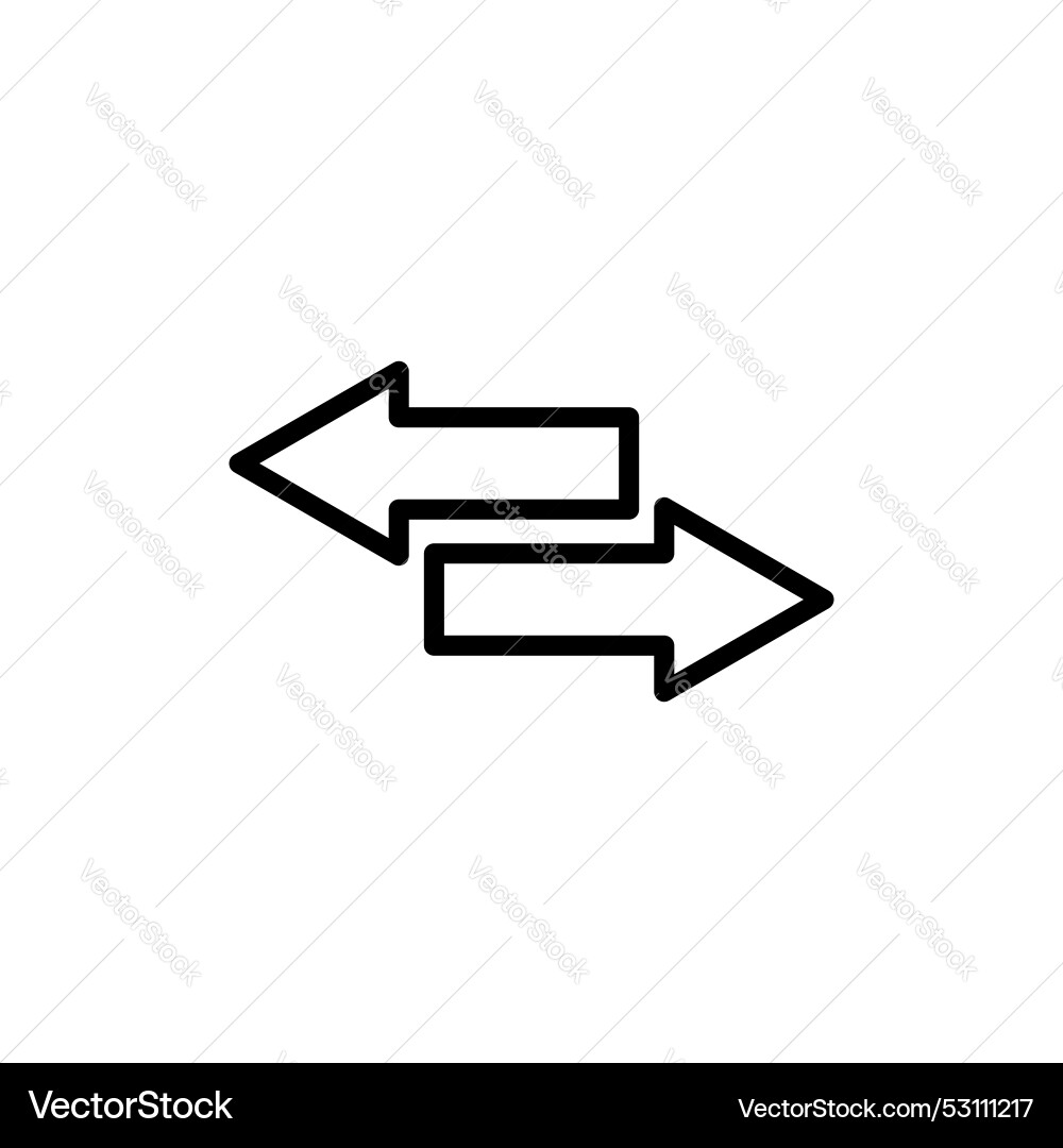Transfer arrows icon Royalty Free Vector Image