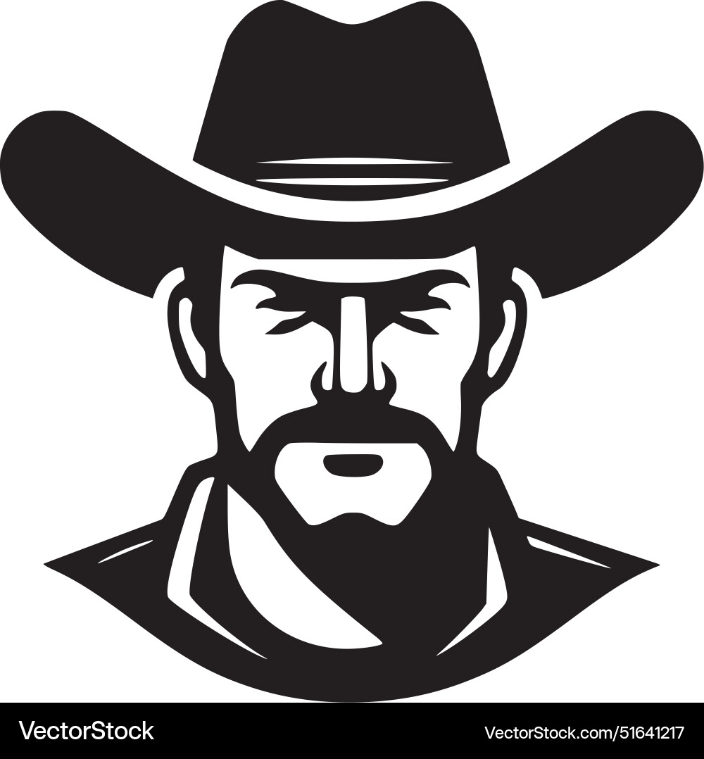 Western - black and white isolated icon Royalty Free Vector