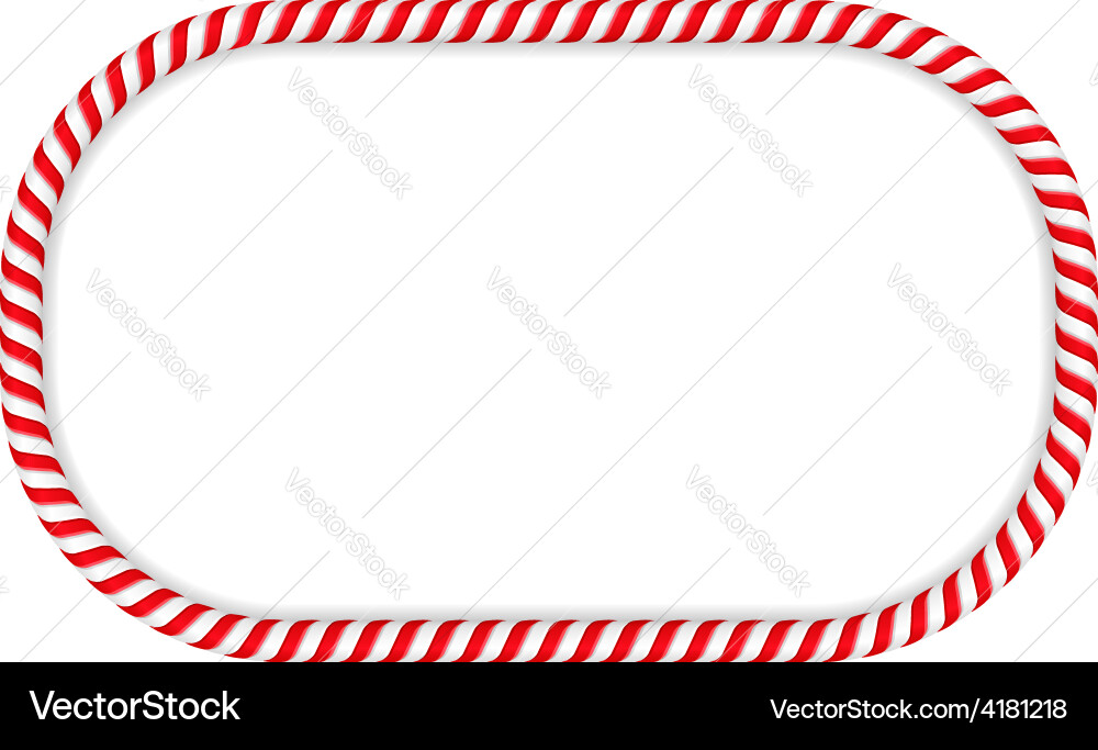 Candy cane frame Royalty Free Vector Image - VectorStock
