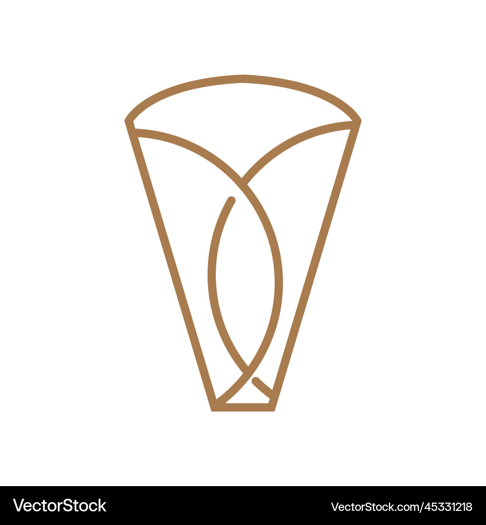 Crispy food icon logo Royalty Free Vector Image