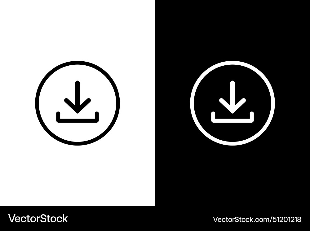 Download icon or symbol Royalty Free Vector Image