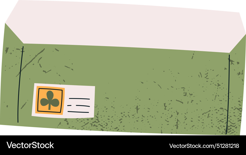 Envelope with grunge pattern Royalty Free Vector Image