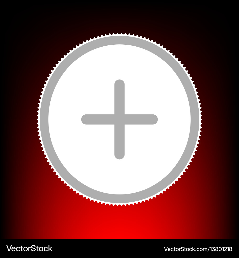 Positive symbol plus Royalty Free Vector Image