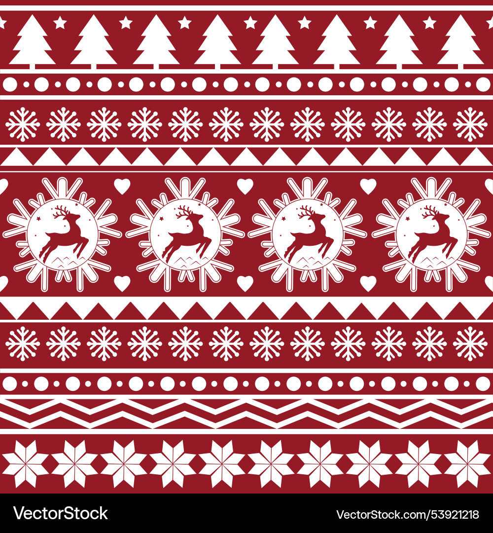 Seamless scandinavian pattern for christmas Vector Image