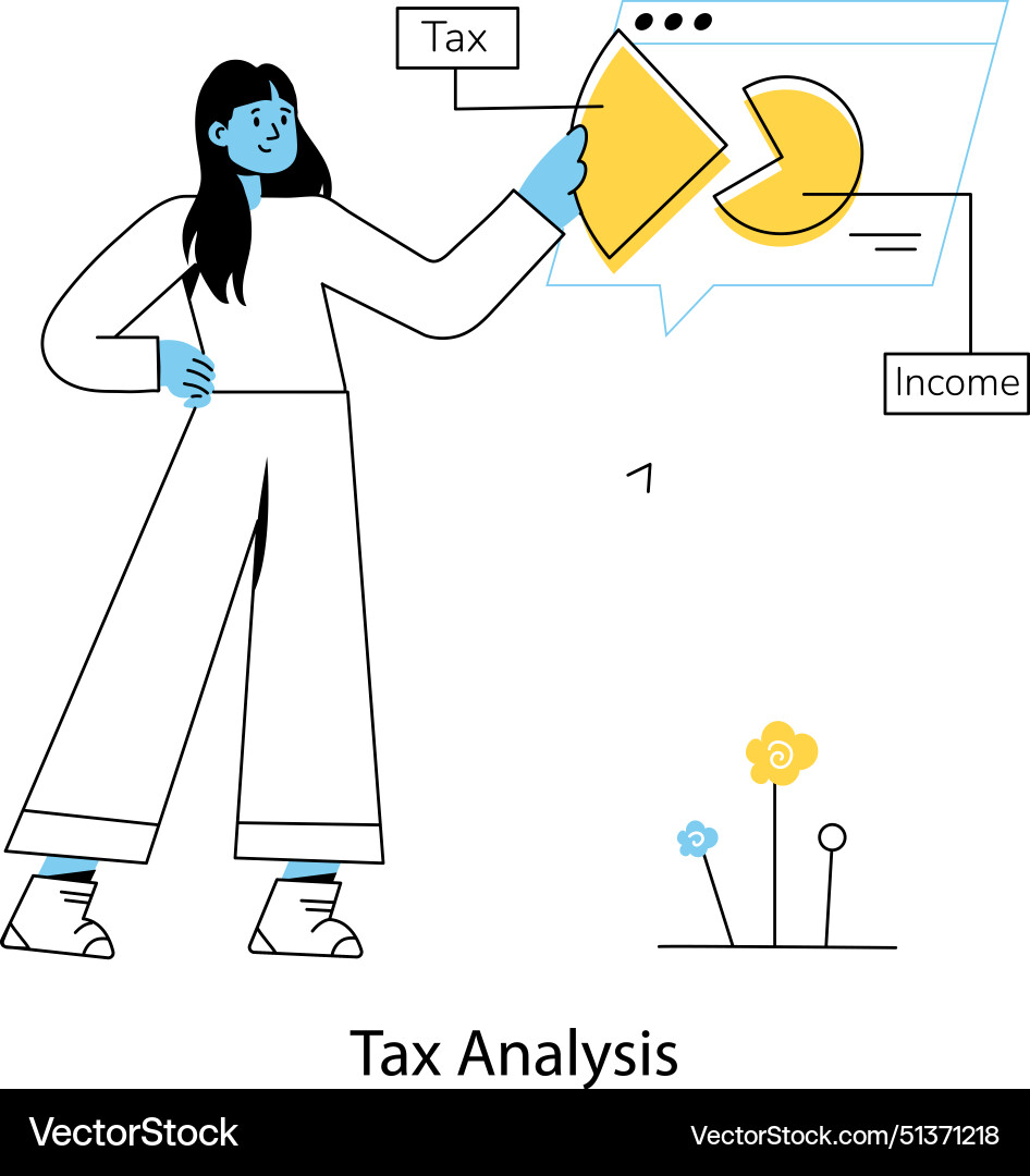 Tax analysis Royalty Free Vector Image - VectorStock