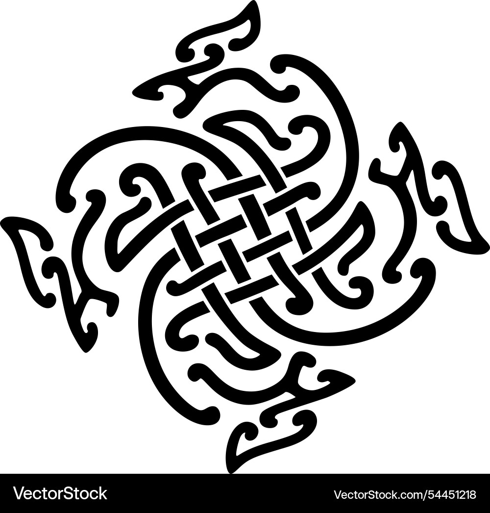 Viking Fylfot Symbol Royalty Free Vector Image