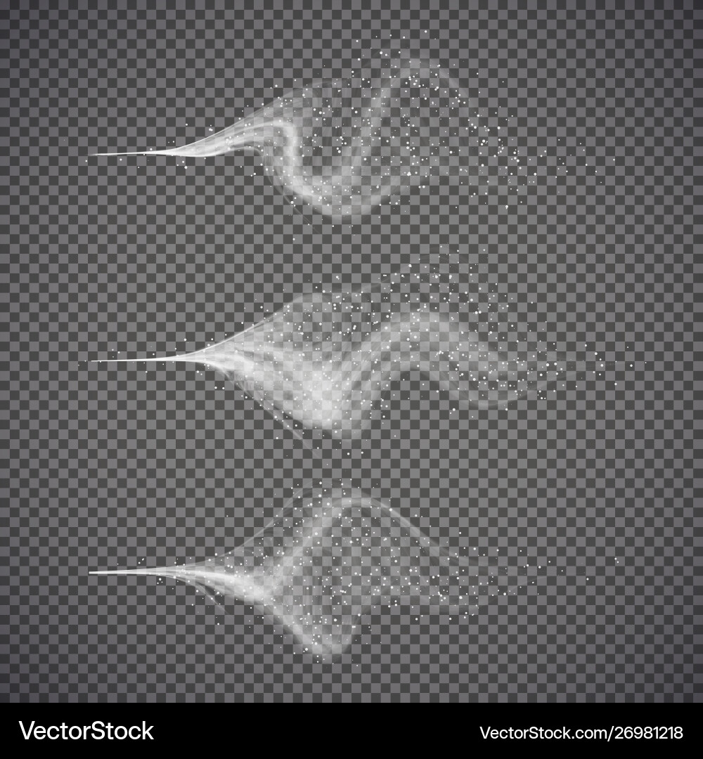 Water spray white smoke Royalty Free Vector Image