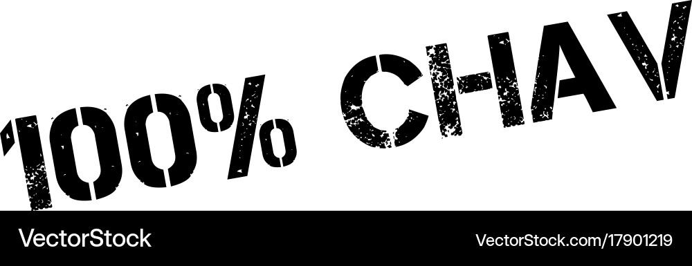 100 chav rubber stamp Royalty Free Vector Image