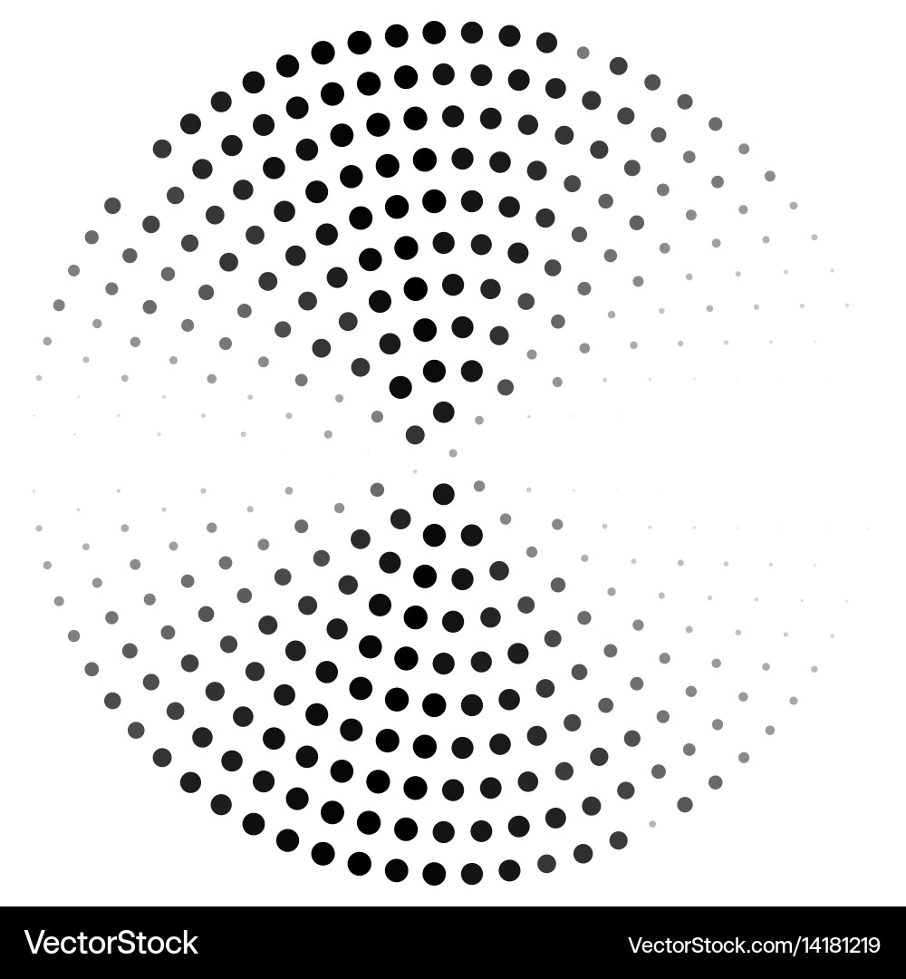 Abstract dotted circle curved design Royalty Free Vector