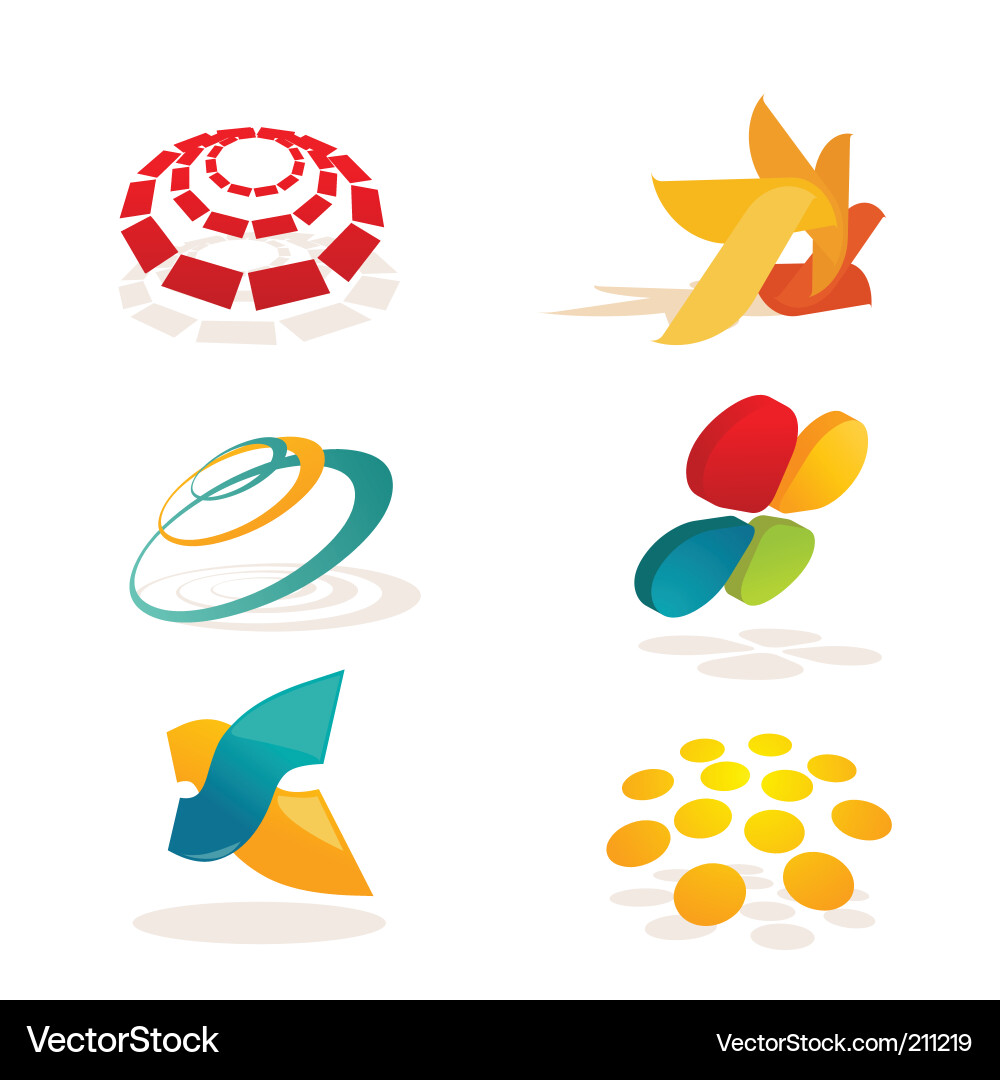Abstract logos Royalty Free Vector Image - VectorStock