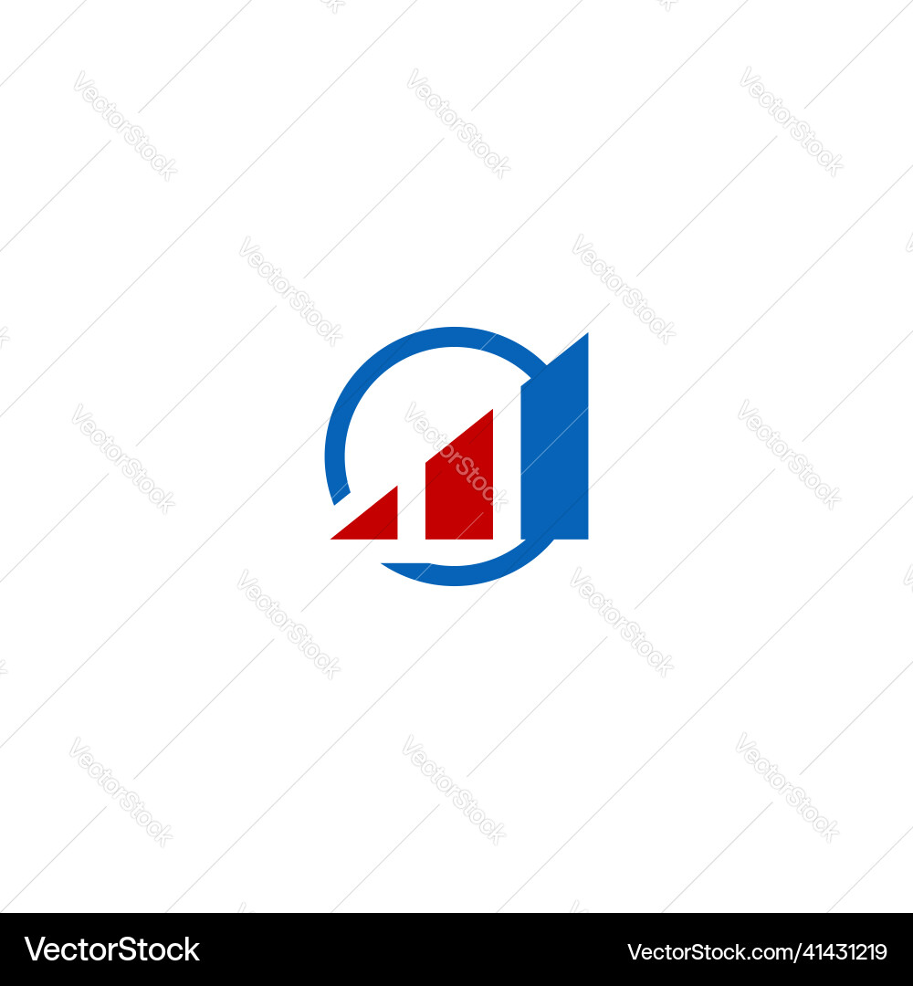 Business chart company logo Royalty Free Vector Image